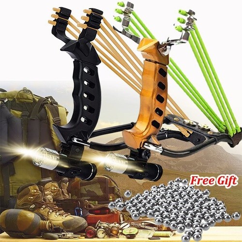 Professional Slingshot Kit Heavy Duty High Velocity Hunting Sling Set ...