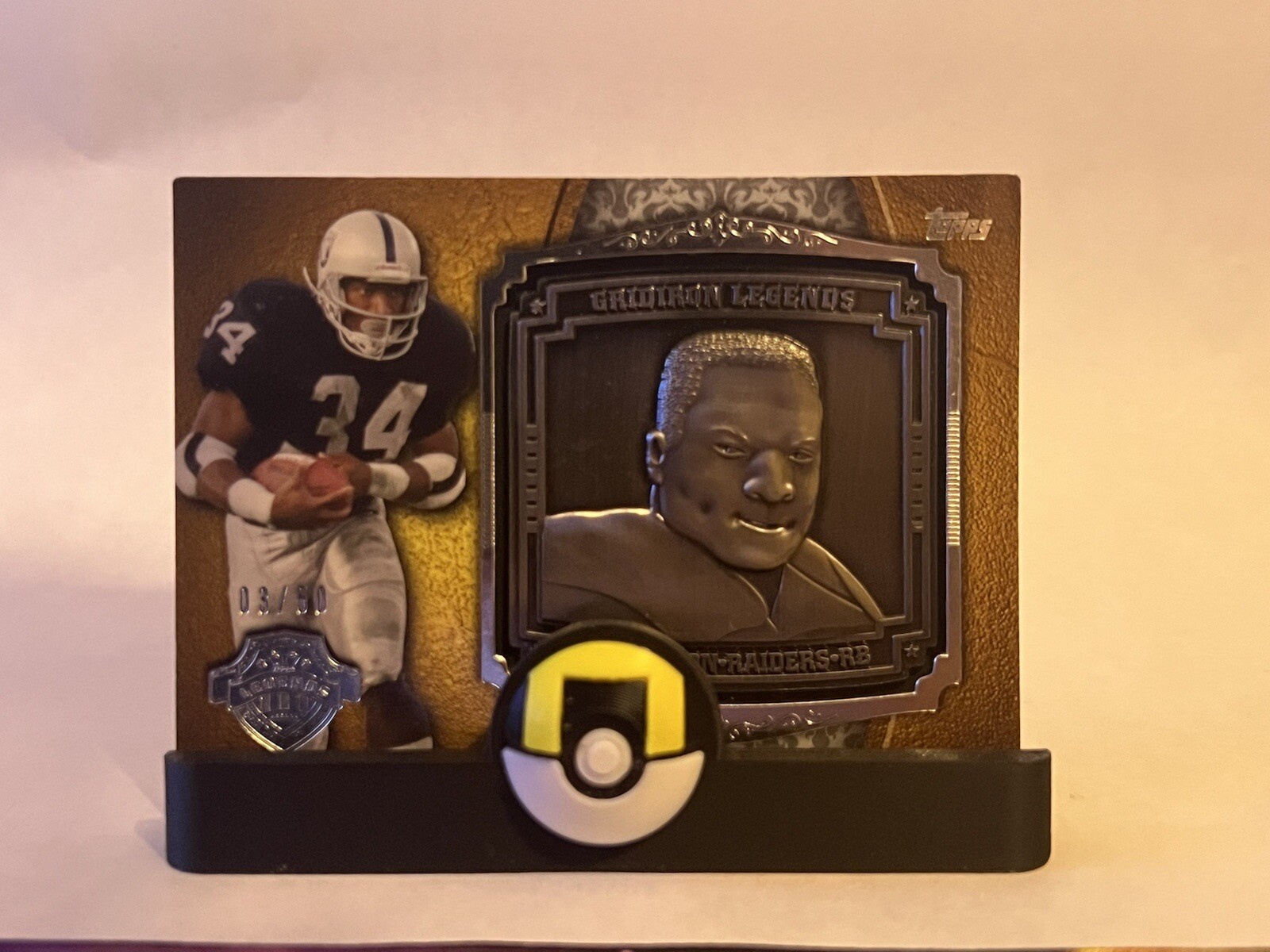 2013 Topps Bo Jackson Gridiron Legends Silver Medallion Card 3/50 NM ...