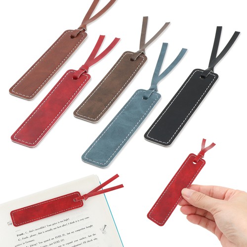 5pcs PU Leather Bookmark With Rope Accessories Page Markers For Readers ...