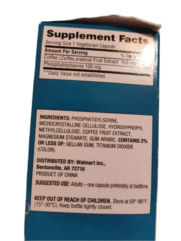 Equate Brain Health 5 Function Formula Capsules Dietary Supplement 30Ct ...