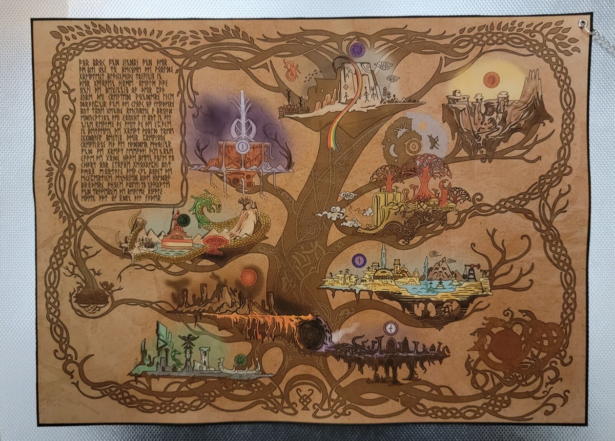 Yggdrasil Map Nordic Mythology Map By T 001 On DeviantArt