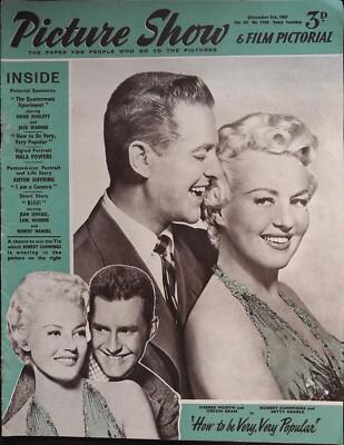 Picture Show Magazine December 3, 1955 Robert Cummings & Betty Grable ...