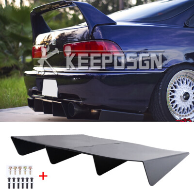 For Honda Civic Del Sol Acura Integra Matte Rear Bumper Diffuser ...