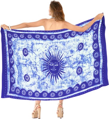 LA LEELA Rayon Hawaiian Beach Pareo Girls Sarong Batik 78"X42" Blue ...