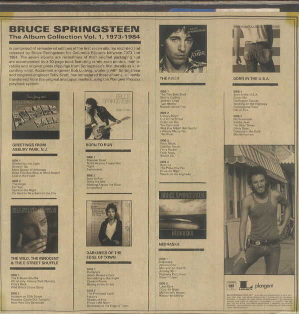 Bruce Springsteen Album Collection Vol. 1 73-84 - 7 x LP NEW Vinyl ...