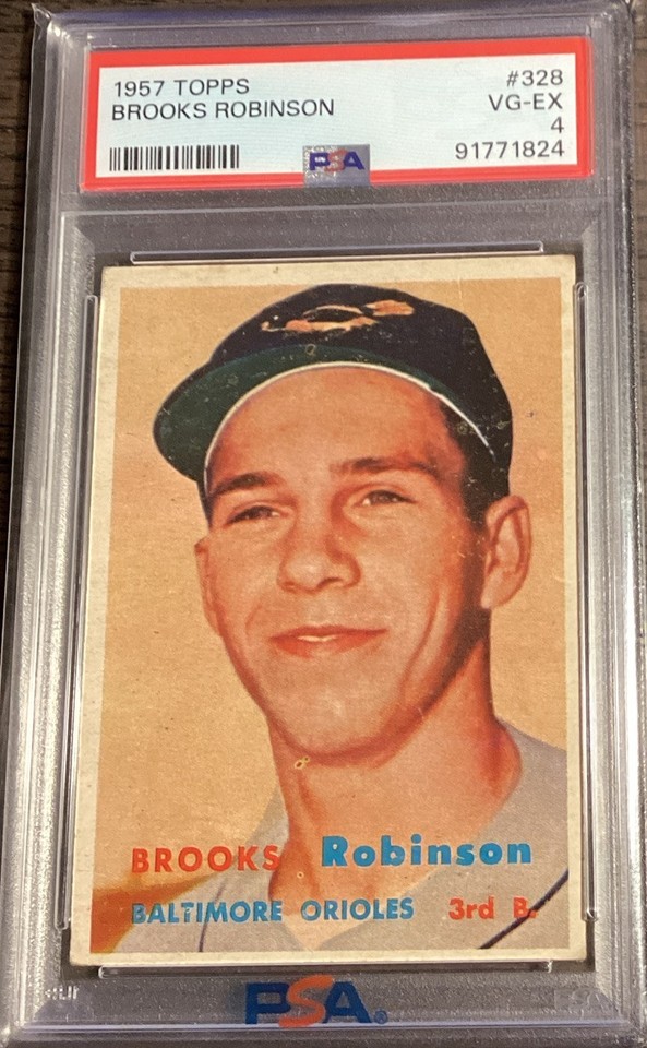 1957 Topps Brooks Robinson #328 Rookie Card PSA 4 VG-EX Baltimore ...