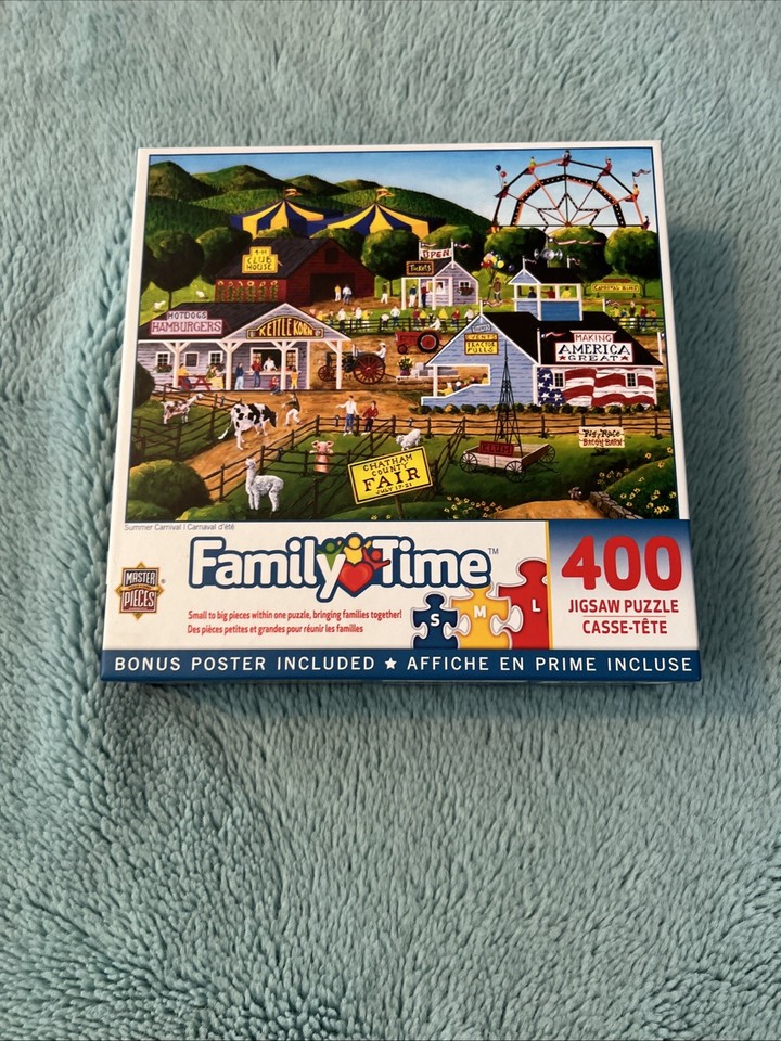 Lot of 7 - 300-400 Pc Puzzles Ravensburger White Mountain Family Time ...