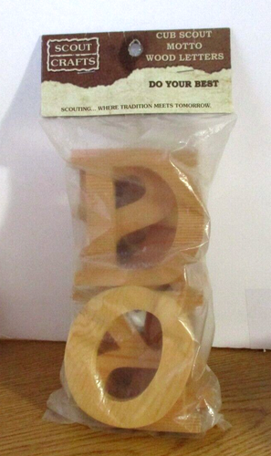 Cub Scout Motto Wood Letters, 10 wooden letters 4 inches high, new in ...