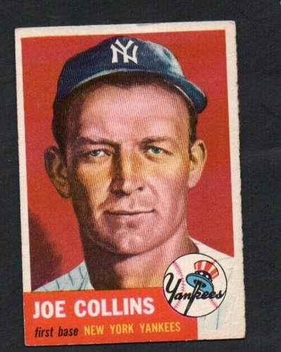 1953 TOPPS BASEBALL BASE CARD JOE COLLINS #9 | eBay