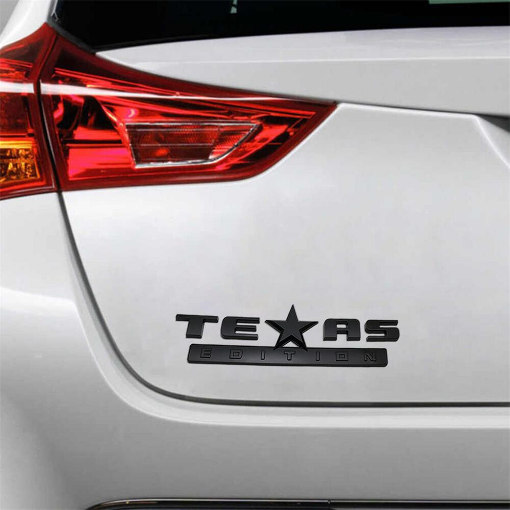 2pcs Black TEXAS EDITION Emblem Car Fender Trunk Lid 3D Badge Nameplate ...