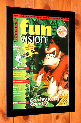 1994 Donkey Kong Country SNES Nintendo Mini Vintage Promo Poster Ad ...