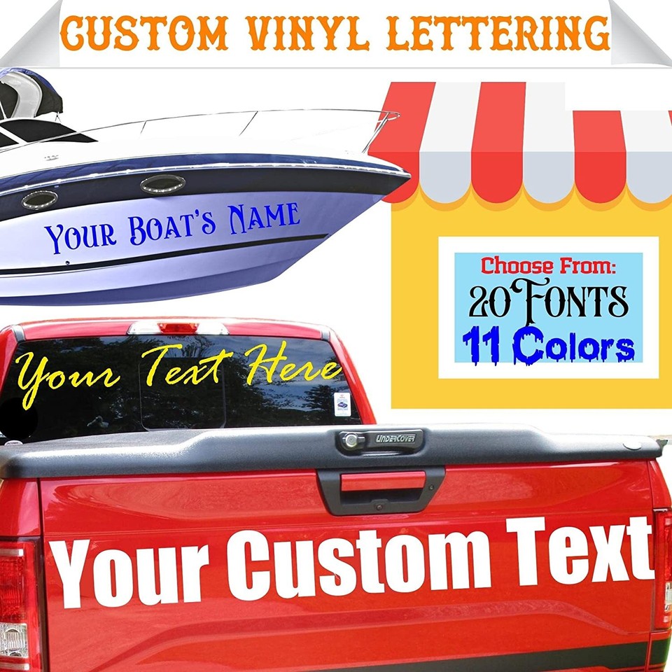 Custom Vinyl Lettering Decal, Make Your Own Personalized Car Sticker ...