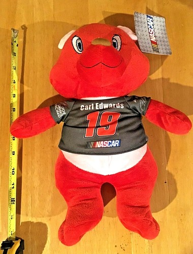 Nascar CARL EDWARDS #19 SOFT RED TEDDY BEAR 13" Plush W/Tag | eBay