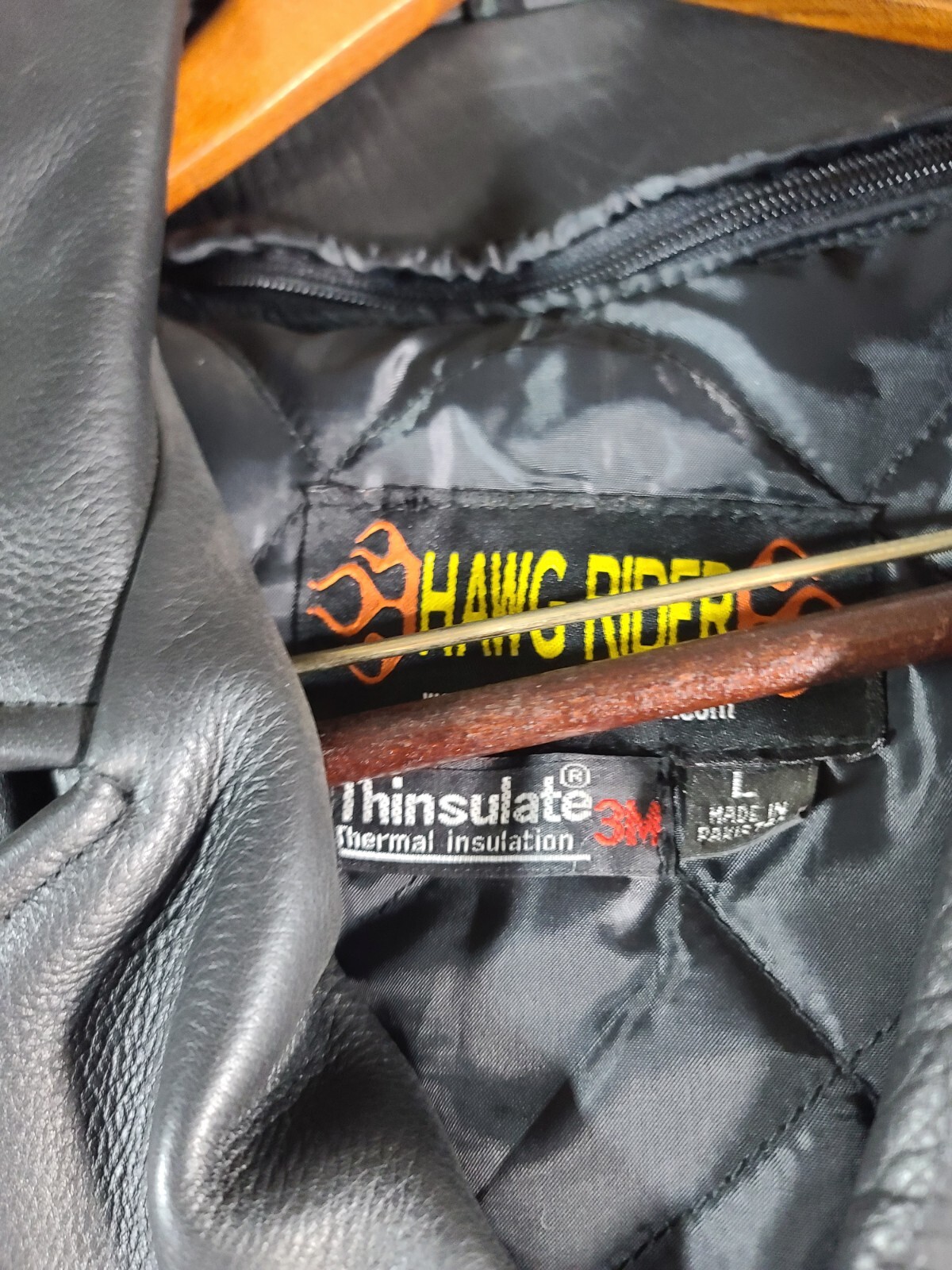 NEW Mens Hawg Riders Leather Motorcycle Jacket MJ2000 With Buckle Size ...