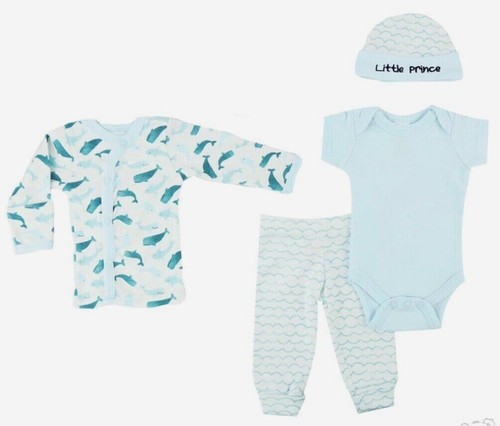 PREMATURE BABY BOYS CLOTHES BLUE PREEMIE OUTFIT TINY PREM BOY LAYETTE ...