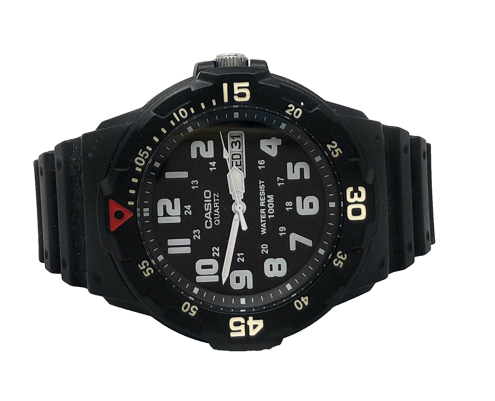 Casio MRW200H-1BV, Analog Watch, Black Resin Band, Day/Date, 100 Meter ...