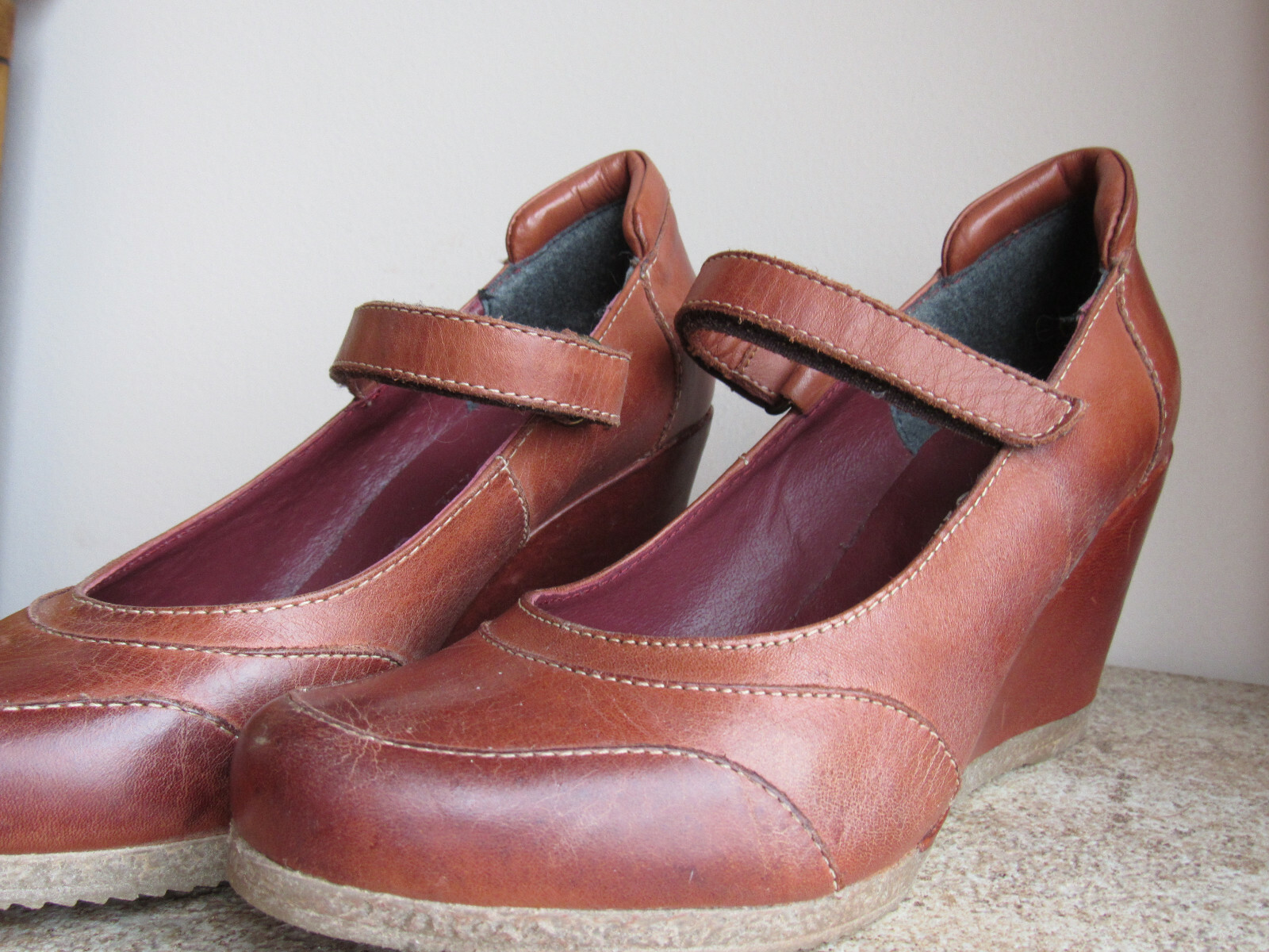 Great Quality Brick shoes Lasocki Leather Women's Buckle Platform Heel ...