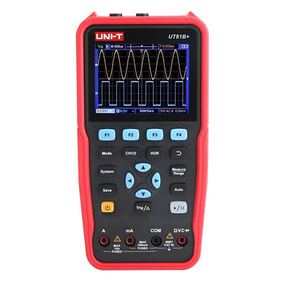 UNI-T UT81B+ Handheld Oscilloscope 4 1/2 T-RMS Multimeter 2CH 100MHz ...