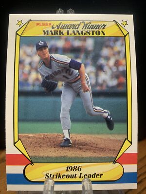 1987 Fleer Award Winners Mark Langston Seattle Mariners #22 | eBay