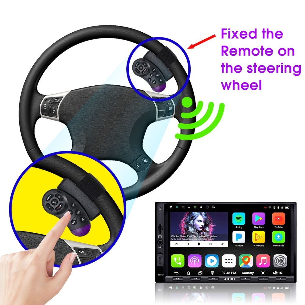 11-Key Steering Wheel Remote Control Universal Controller Auto | eBay