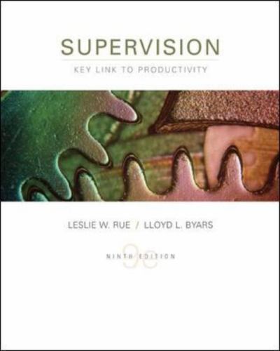 Supervision : Key Link to Productivity by Lloyd L. Byars and Leslie W ...