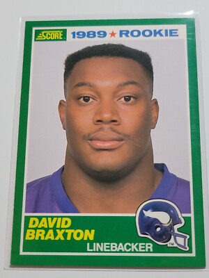 DAVID BRAXTON 1989 Score Rookie #256. VIKINGS | eBay