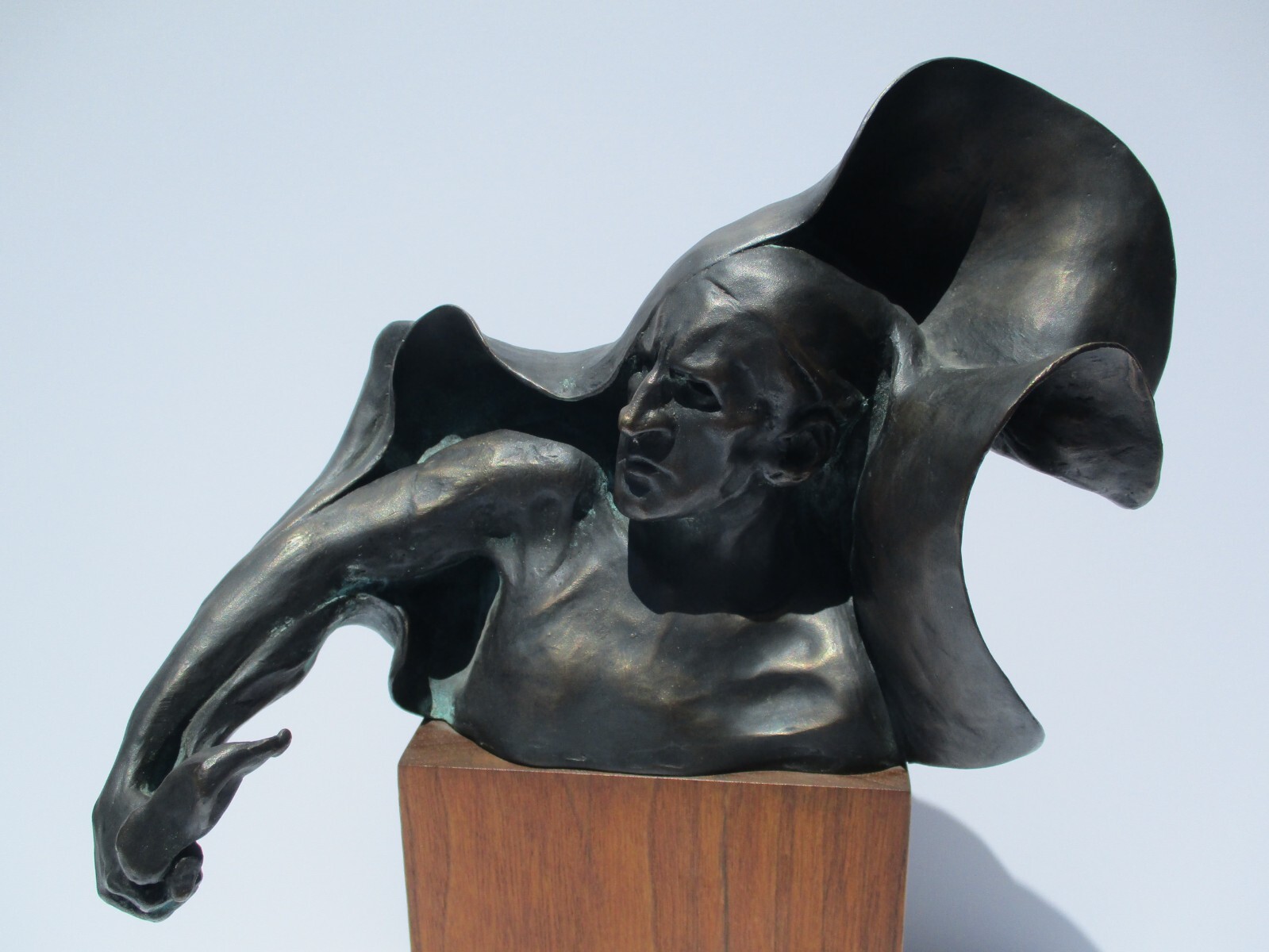 A THOMAS SCHOMBERG BRONZE METAL SCULPTURE SIGNED LISTED PORTRAIT STATUE ...