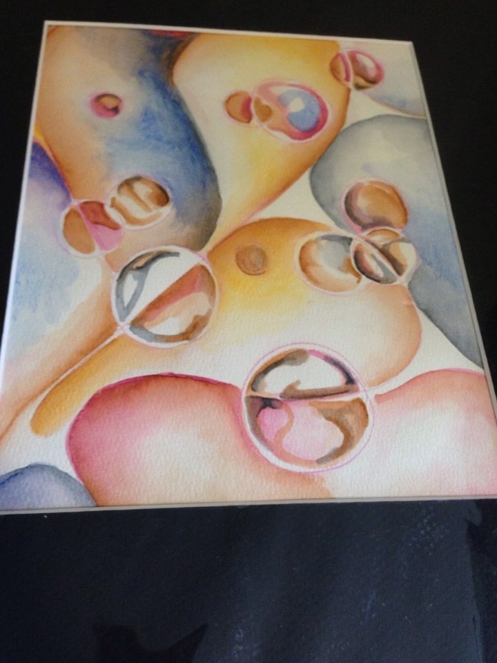 Ketra Oberlander Blind Artist Watercolor Original "Totally Free" 2012 ...