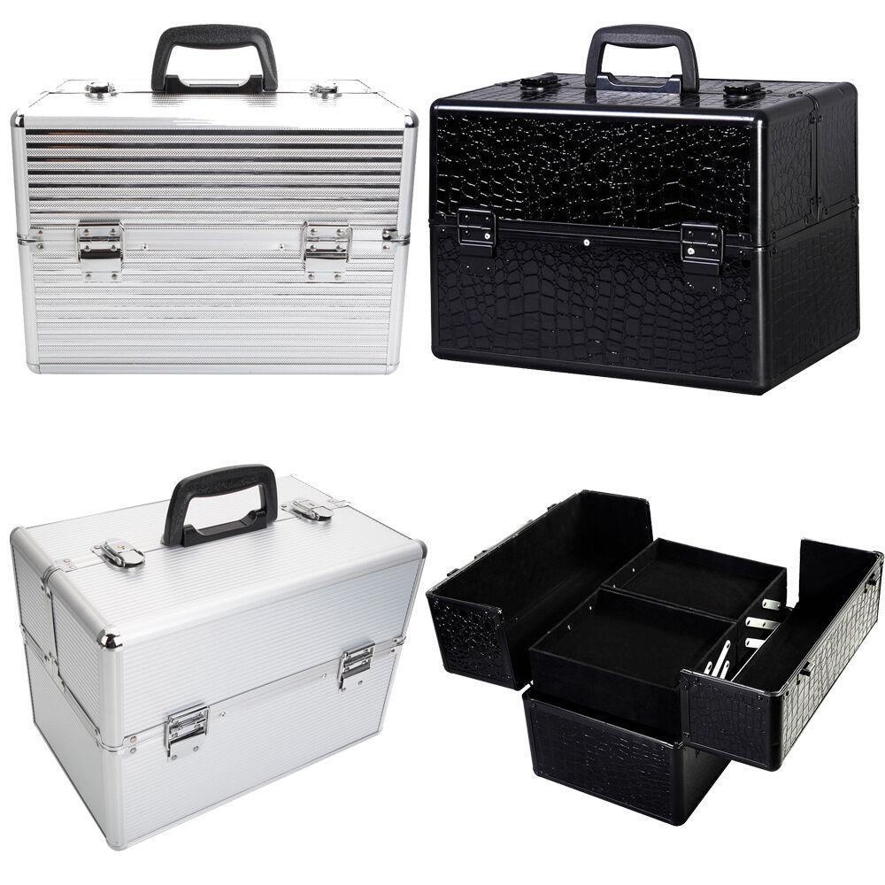 Pro Aluminum Makeup Train Case Jewelry Box Cosmetic Organizer 4 Style ...