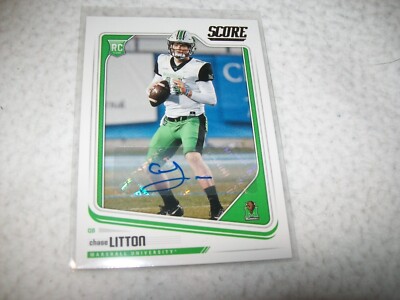 2019 SCORE RC CHASE LITTON AUTOGRAPH SIGNED AUTO #403 MARSHALL ...