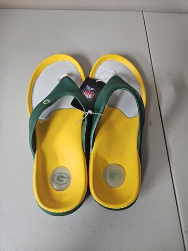 Green Bay Packers Slip Sandals Flip Flops Hawaiian Jelly Mens 6 Womens ...