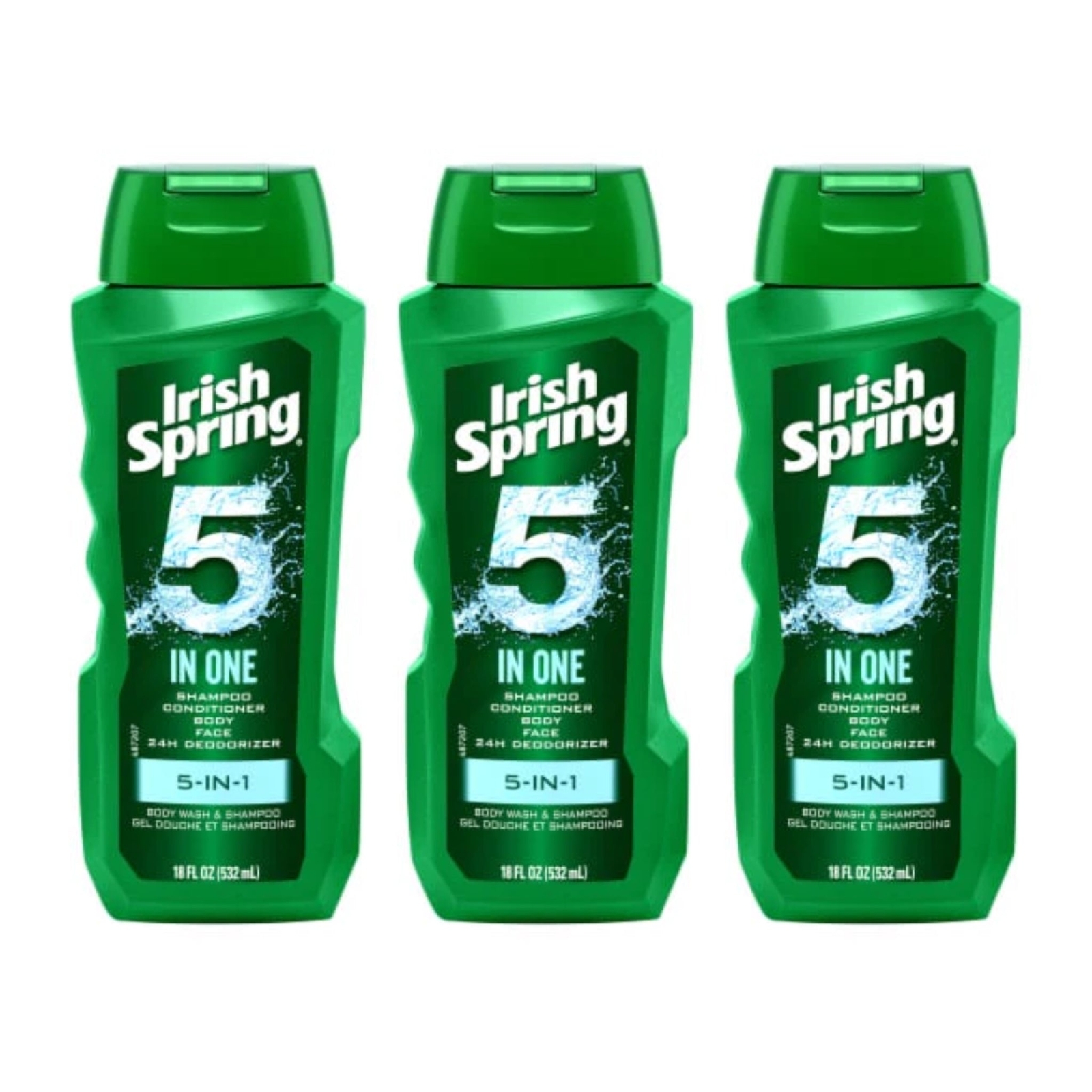 Irish Spring 5-In-1 Body Wash & Shampoo, 18 oz (Pack of 3) | eBay