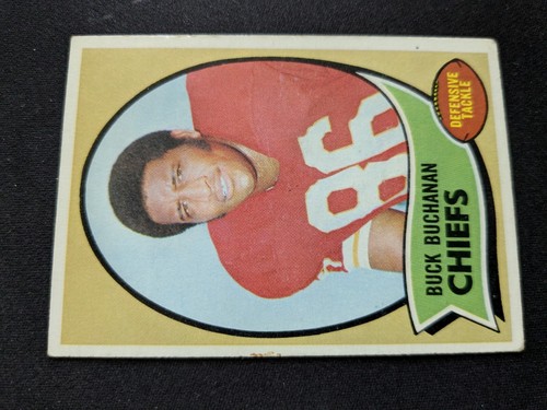 1970 Topps Football Card # 220 Buck Buchanan (HOF) - Kansas City Chiefs ...
