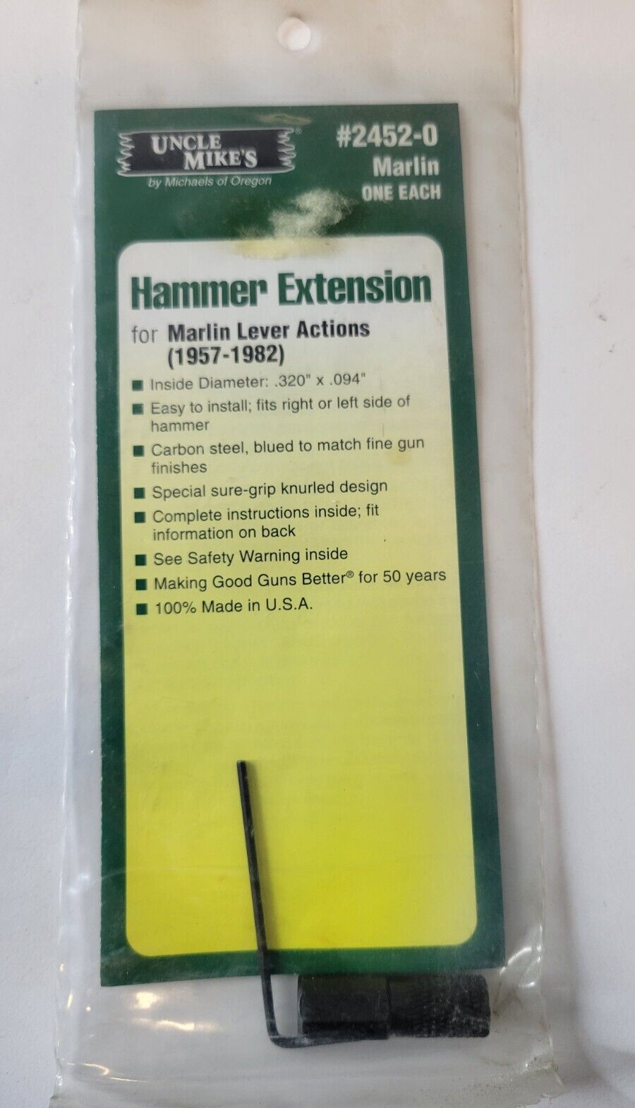Uncle Mike's Hammer Extension for Marlin Lever Action 1957-1982, 2452-0 ...