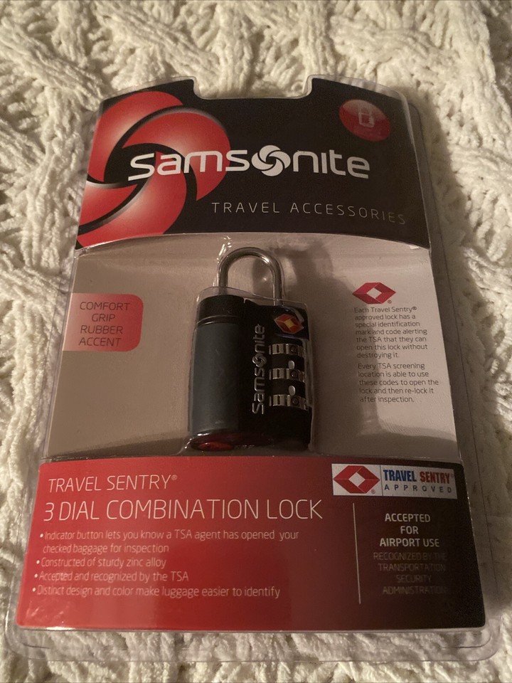 Samsonite Travel Sentry Approved 3 Dial Combination Lock New | eBay
