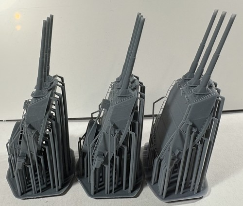 1/350 3D printed 16in Main Gun set for Trumpeter Alabama BB60 Kit 43 ...