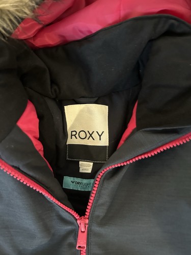 Girls Roxy Dry Flight Ski Snowboard Winter Jacket Size Small 8 Hooded Gray Pink | eBay