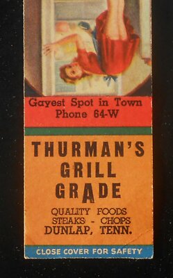 1940s Thurman's Grill Grade A Gayest Spot in Town Ph. 64-W Sexy PinUp ...