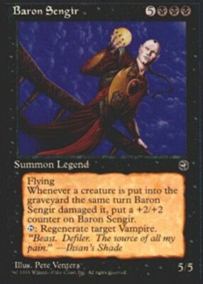 [1x] Baron Sengir Slight Play, English Homelands MTG Magic | eBay