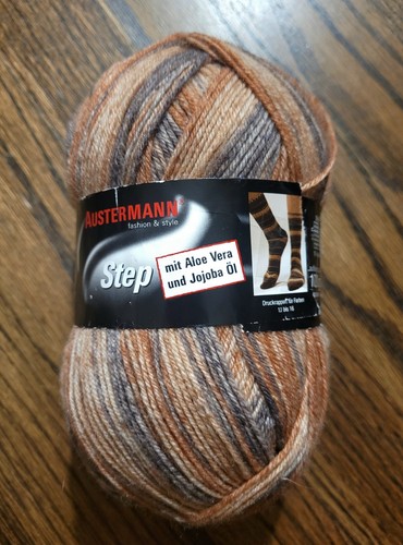 NWT 100g 459 yds Austermann Step Sock Yarn 75% Superwash Virgin Wool ...