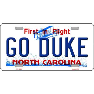 Go Duke Novelty Metal License Plate Tag LP-12929 | eBay