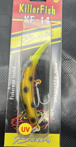 Brad's Kwikfish K14 Ultra Rare "GOLD PARROT” w/Rattle | eBay