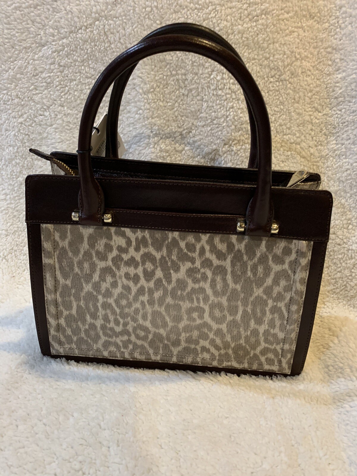 NWT BRAHMIN Small Ivory Elara Leopard Camille Leather & Veronica Wallet ...
