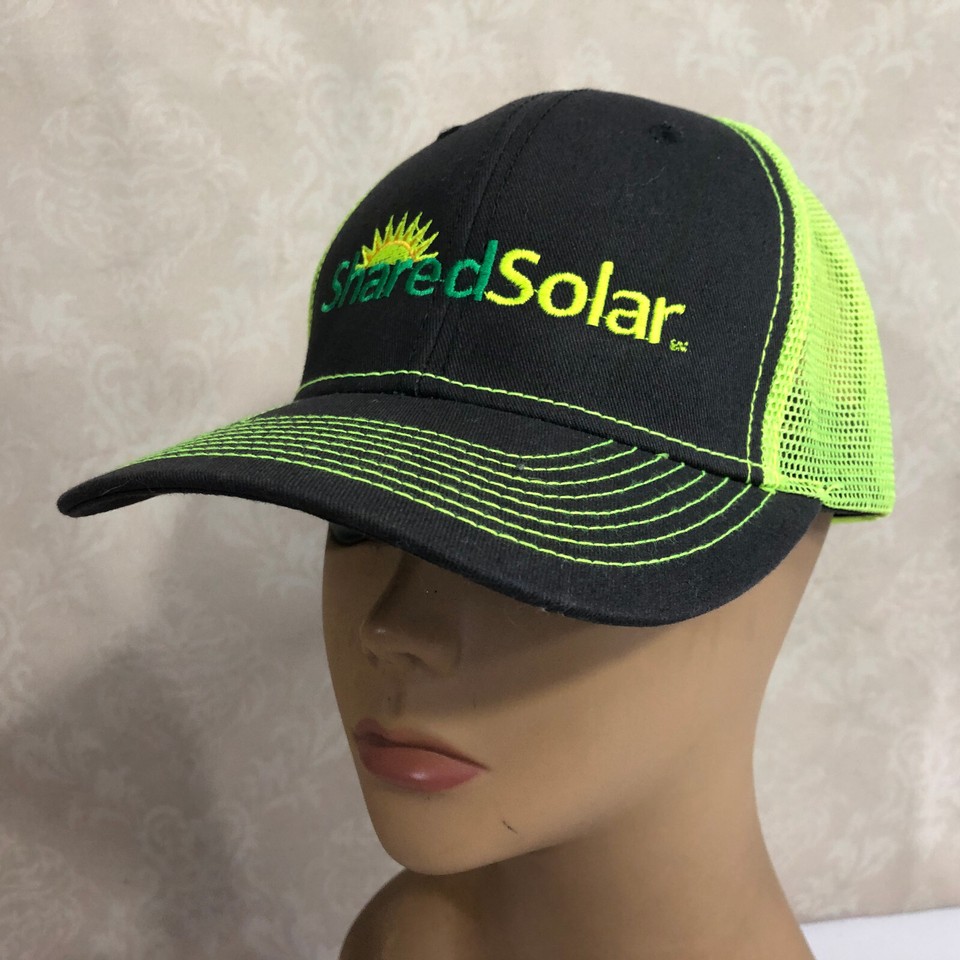 Shared Solar Neon Green Mesh Paramount Snapback Baseball Cap Hat | eBay