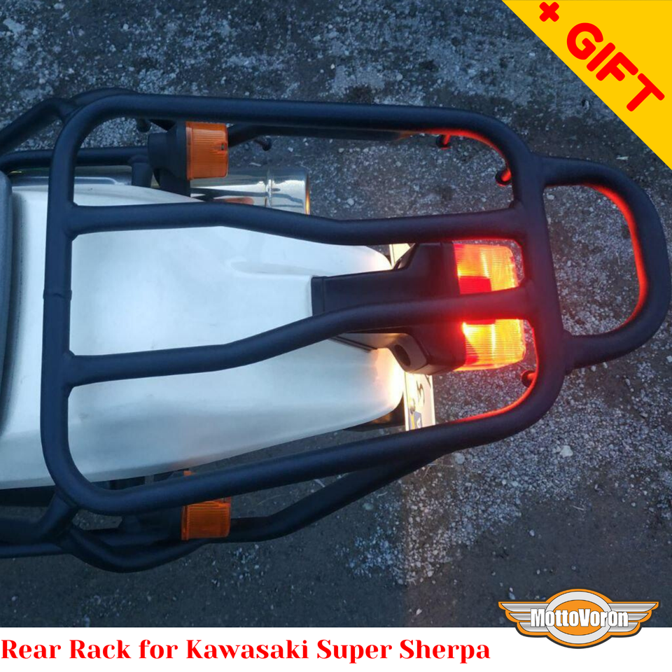 For Kawasaki KL250 Super sherpa rear rack for soft bags cases, Bonus | eBay