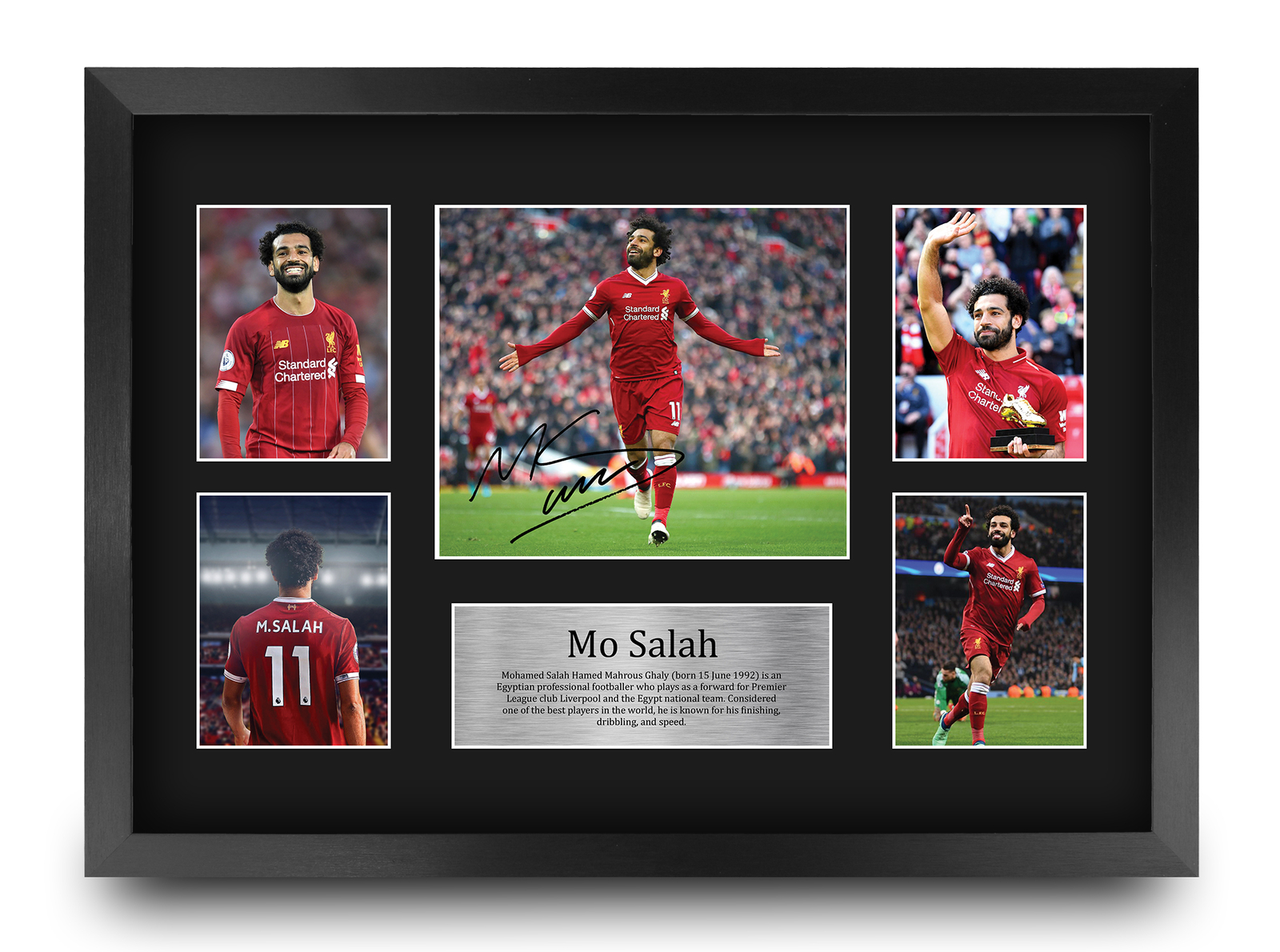 Mo Salah Signed Print Liverpool Framed Printed Autograph LFC Poster A4 ...