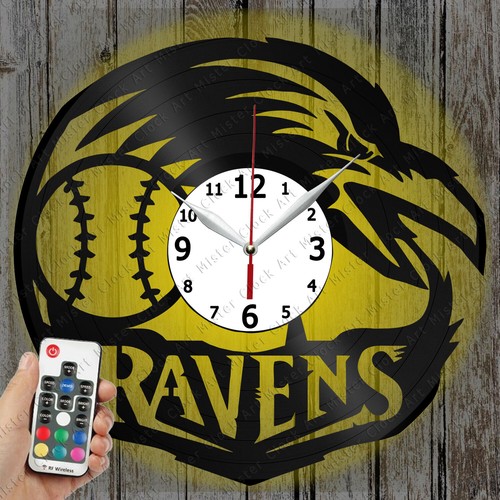 LED Clock Baltimore Ravens Vinyl Record Clock Art Decor Original Gift ...