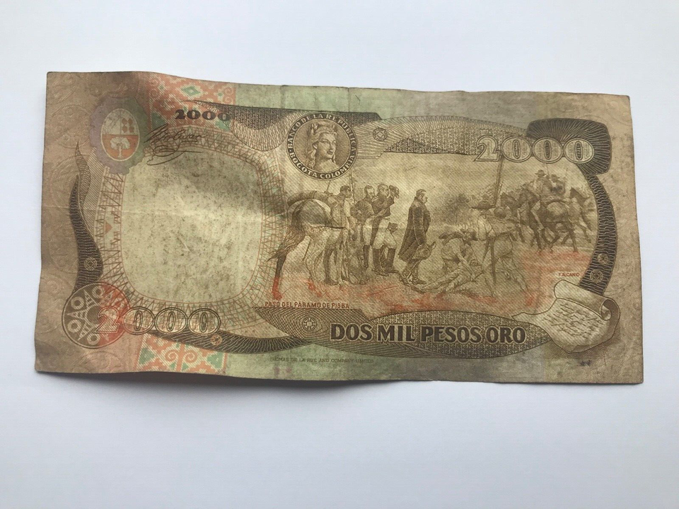 1983 COLUMBIA 2000 PESOS BANKNOTE | eBay