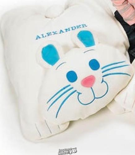 Figis Gallery Cuddle Stuffed Animal Bunny Floor Pillow Bed Blue Easter ...