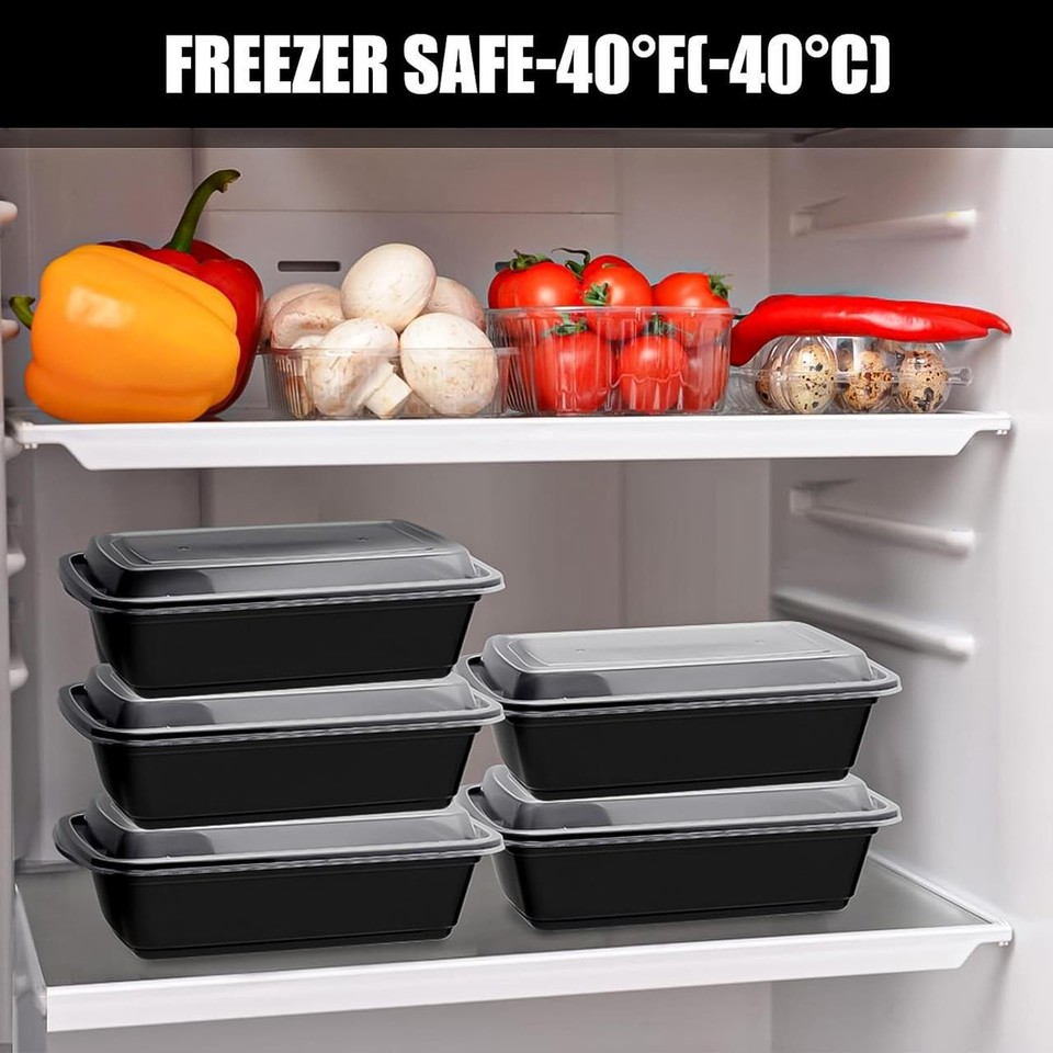 24 oz Food Storage Boxes Meal Containers BPA Free Microwavable ...